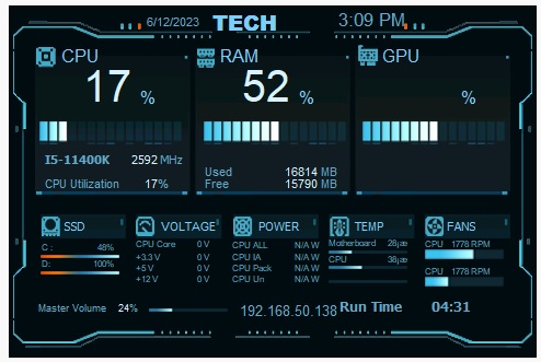 TECHMANO_480X320_Aida64_LCD项目_Aida64交流